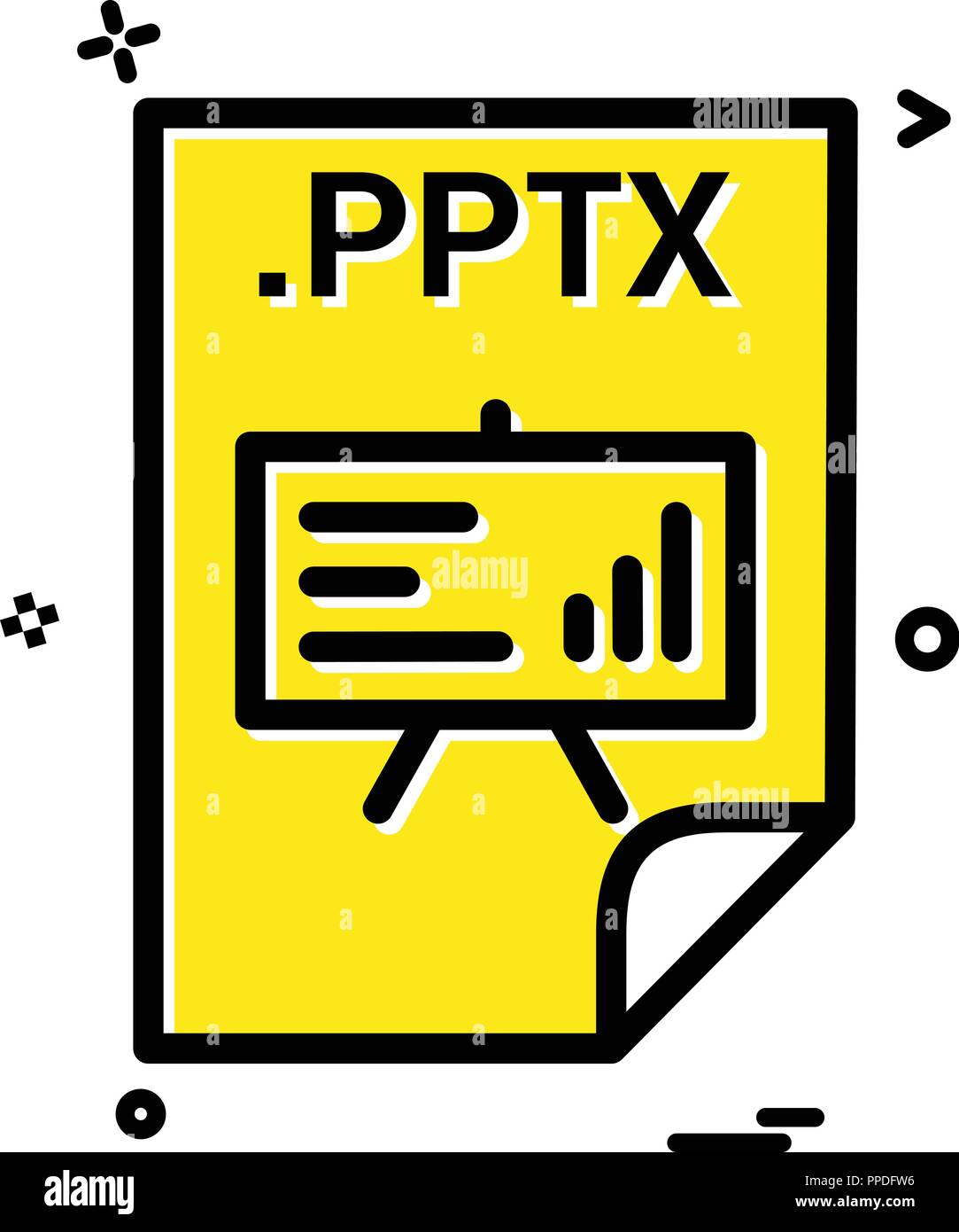 PPTX application download file files format icon vector design Stock ... PPTX application download file files format icon vector design Stock ...