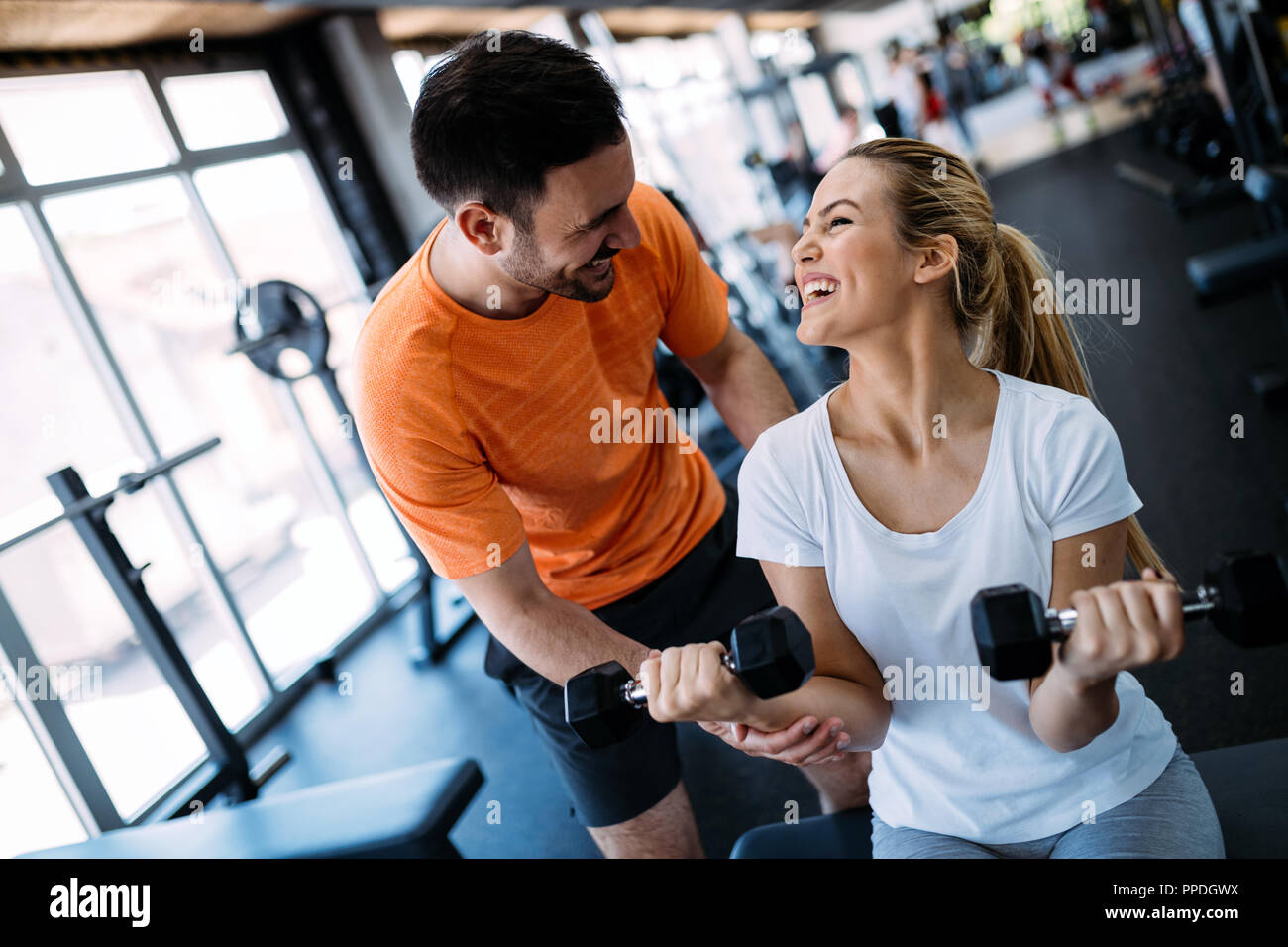 Personal trainer training hi-res stock photography and images - Alamy