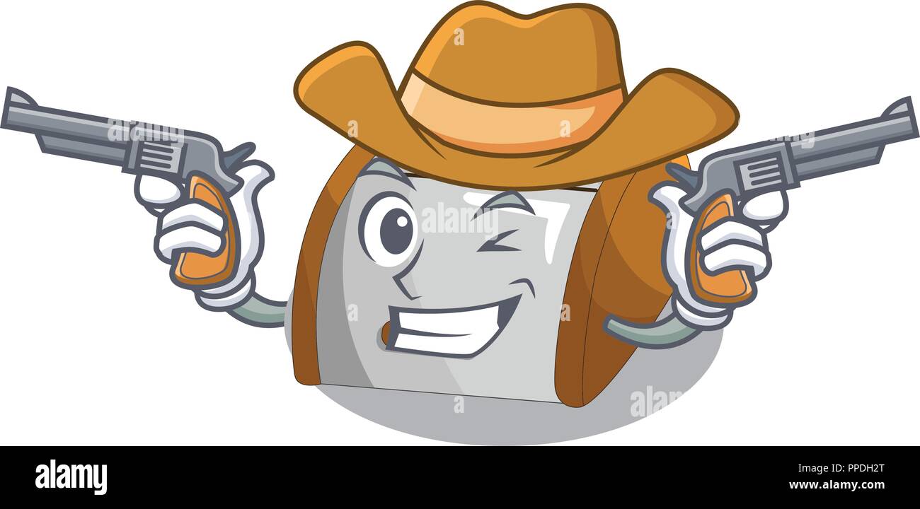 Cowboy cartoon container bread bin in table Stock Vector Image & Art ...