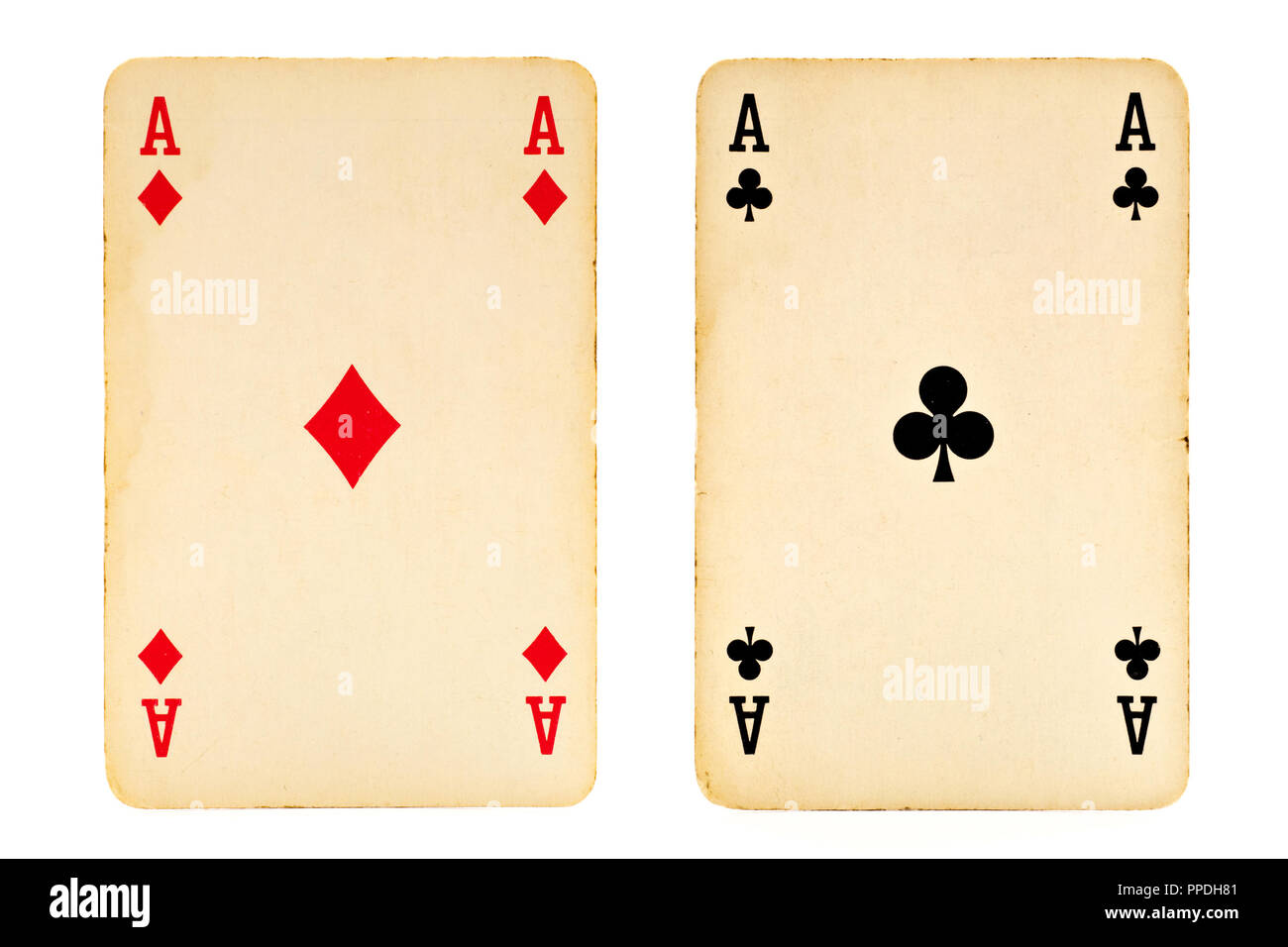 playing cards isolated on white Stock Photo - Alamy