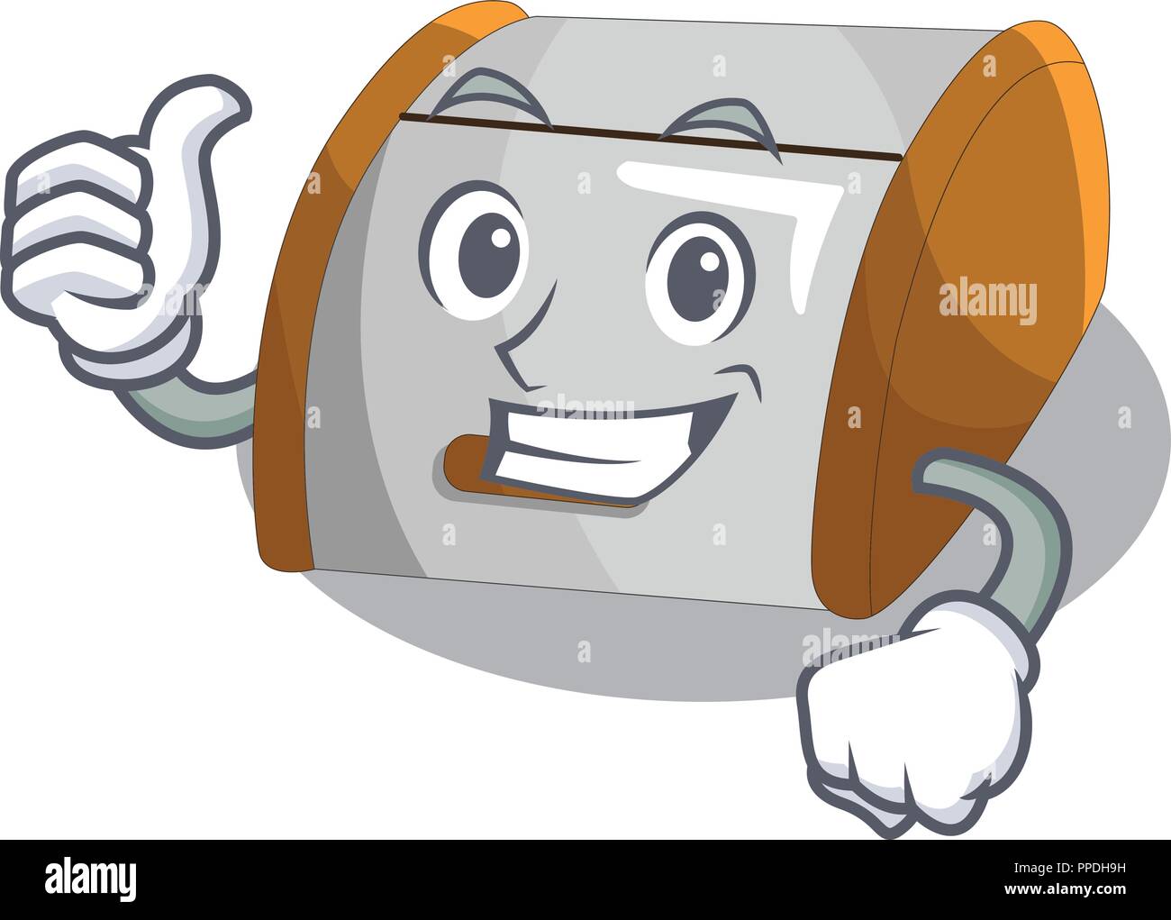 Thumbs up character modern plastic bread bin box Stock Vector Image ...