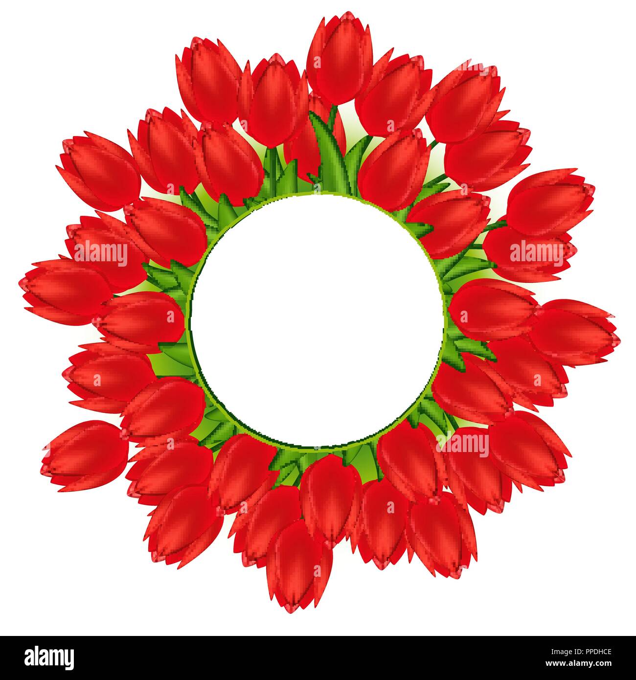 Vector illustration of red tulips. Gradient meshes Stock Vector Image ...