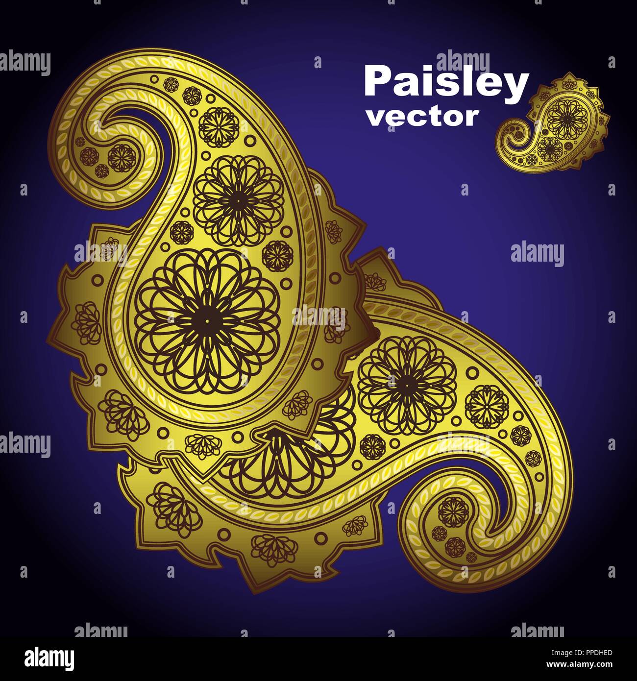 Paisley illustration Stock Vector Images - Alamy