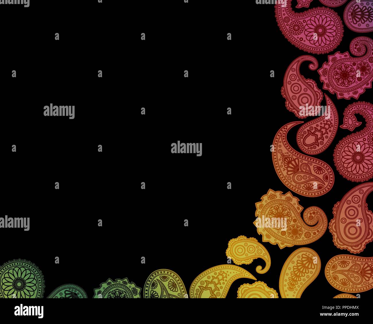 Vector Paisley Card Stock Vector Image & Art - Alamy