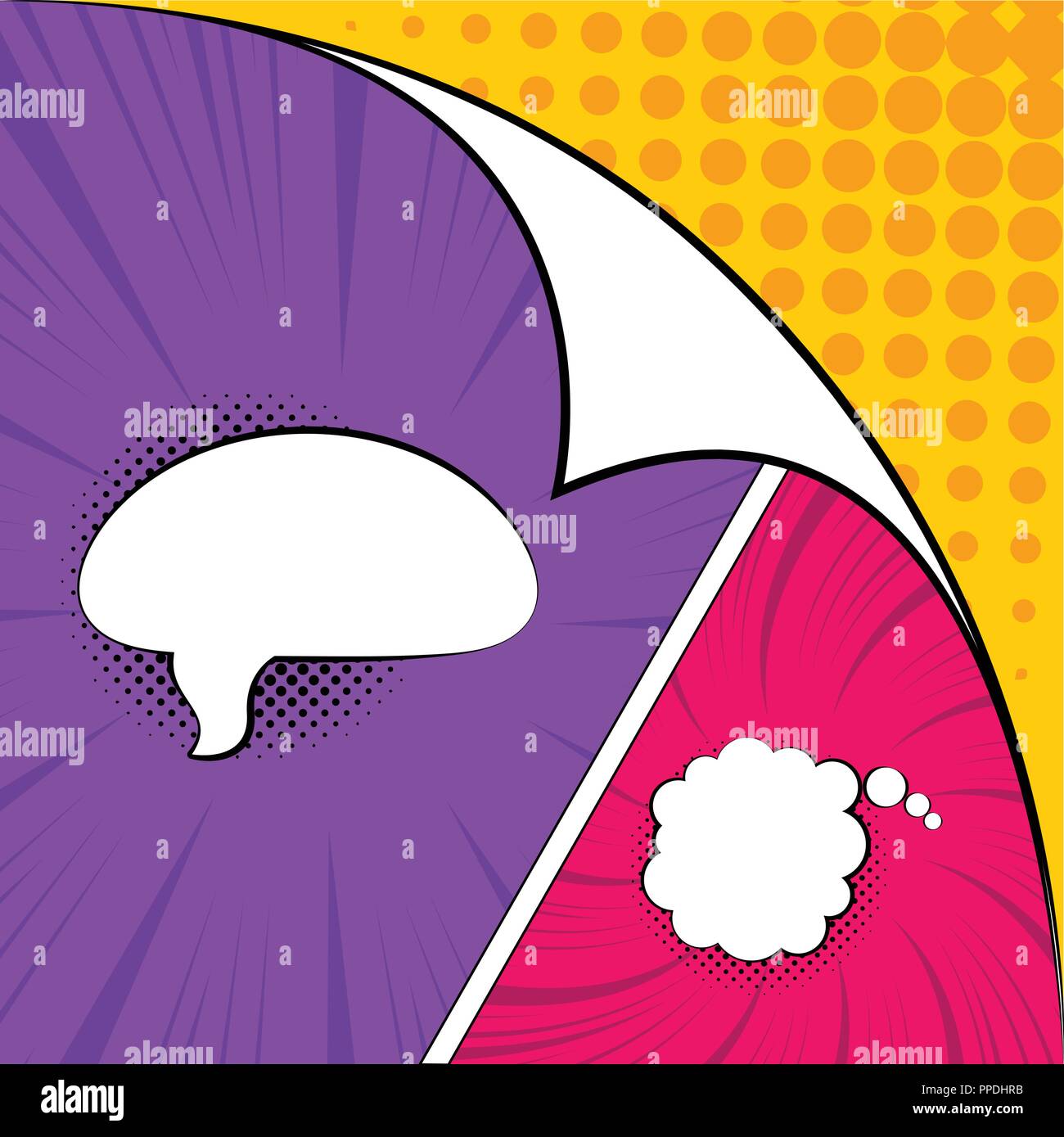 Colored comic pages with halftone effects Stock Vector Image & Art - Alamy