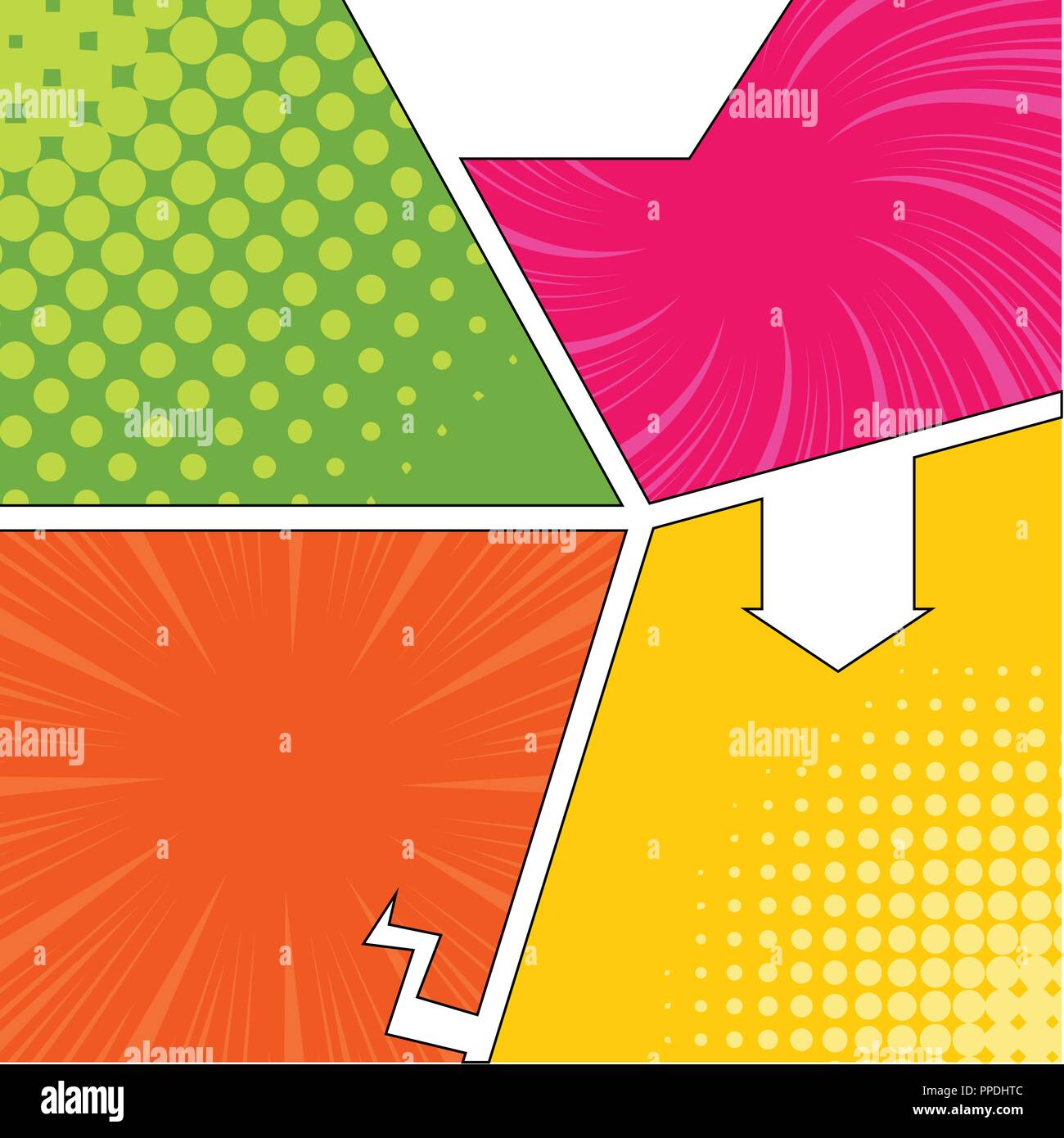 Colored comic pages with halftone effects Stock Vector Image & Art - Alamy