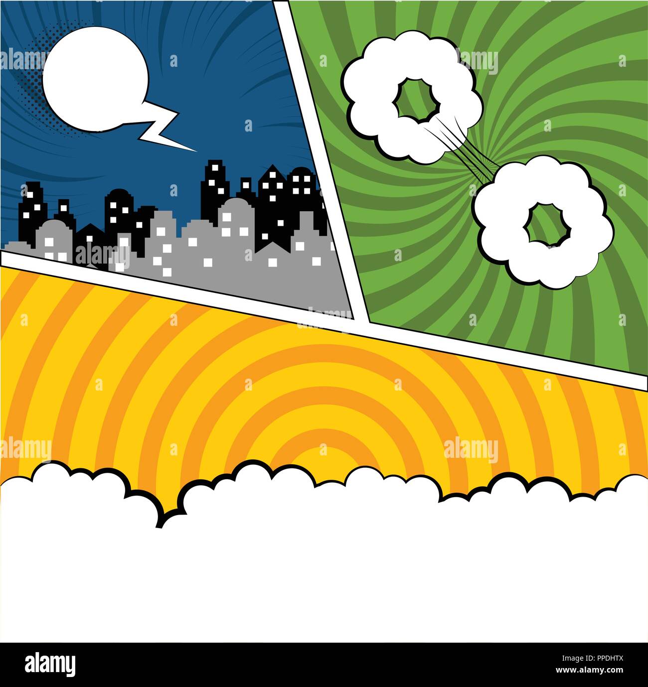 Colored comic pages with halftone effects Stock Vector Image & Art - Alamy
