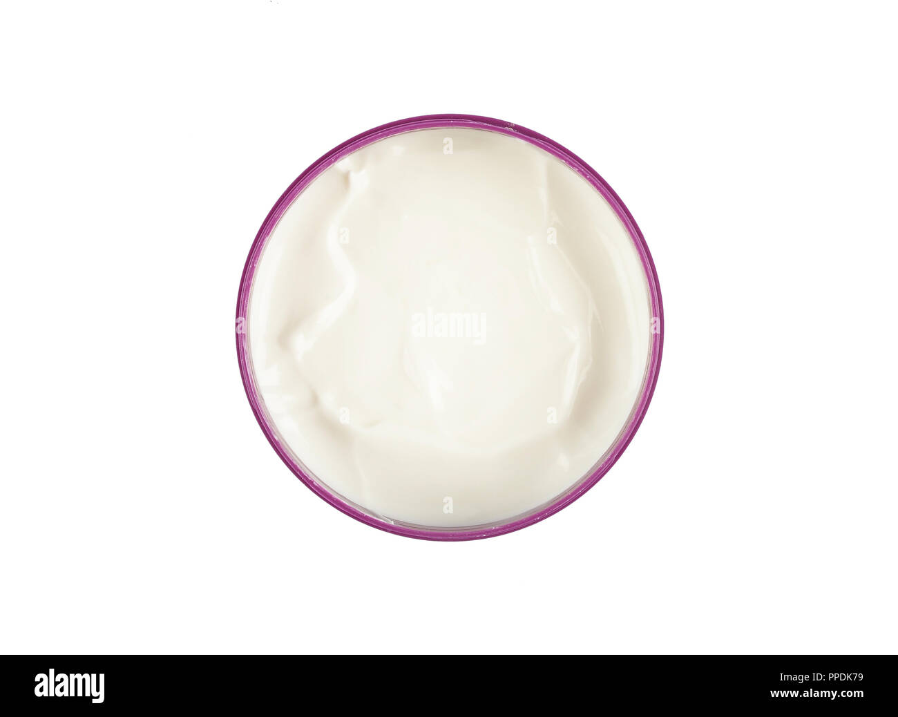 Open moisturizer on white background Stock Photo - Alamy