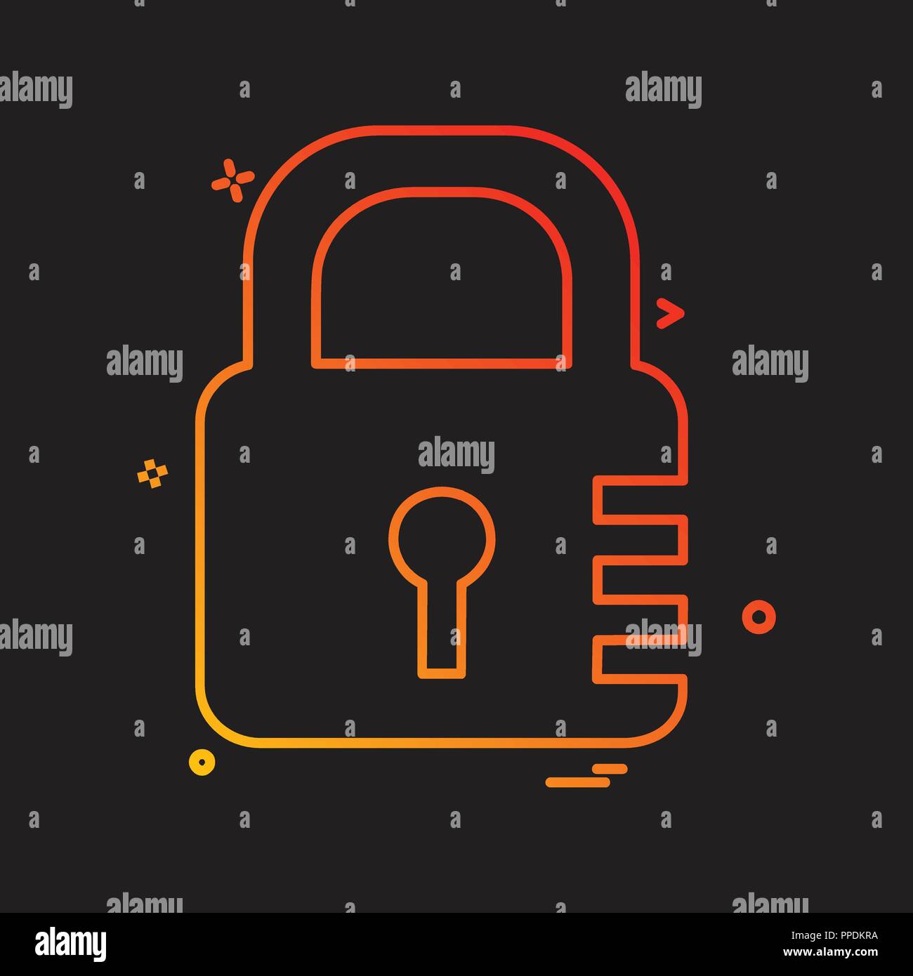 Lock icon design vector Stock Vector Image & Art - Alamy