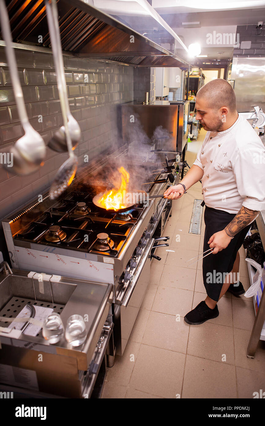 Pan over fire hi-res stock photography and images - Alamy
