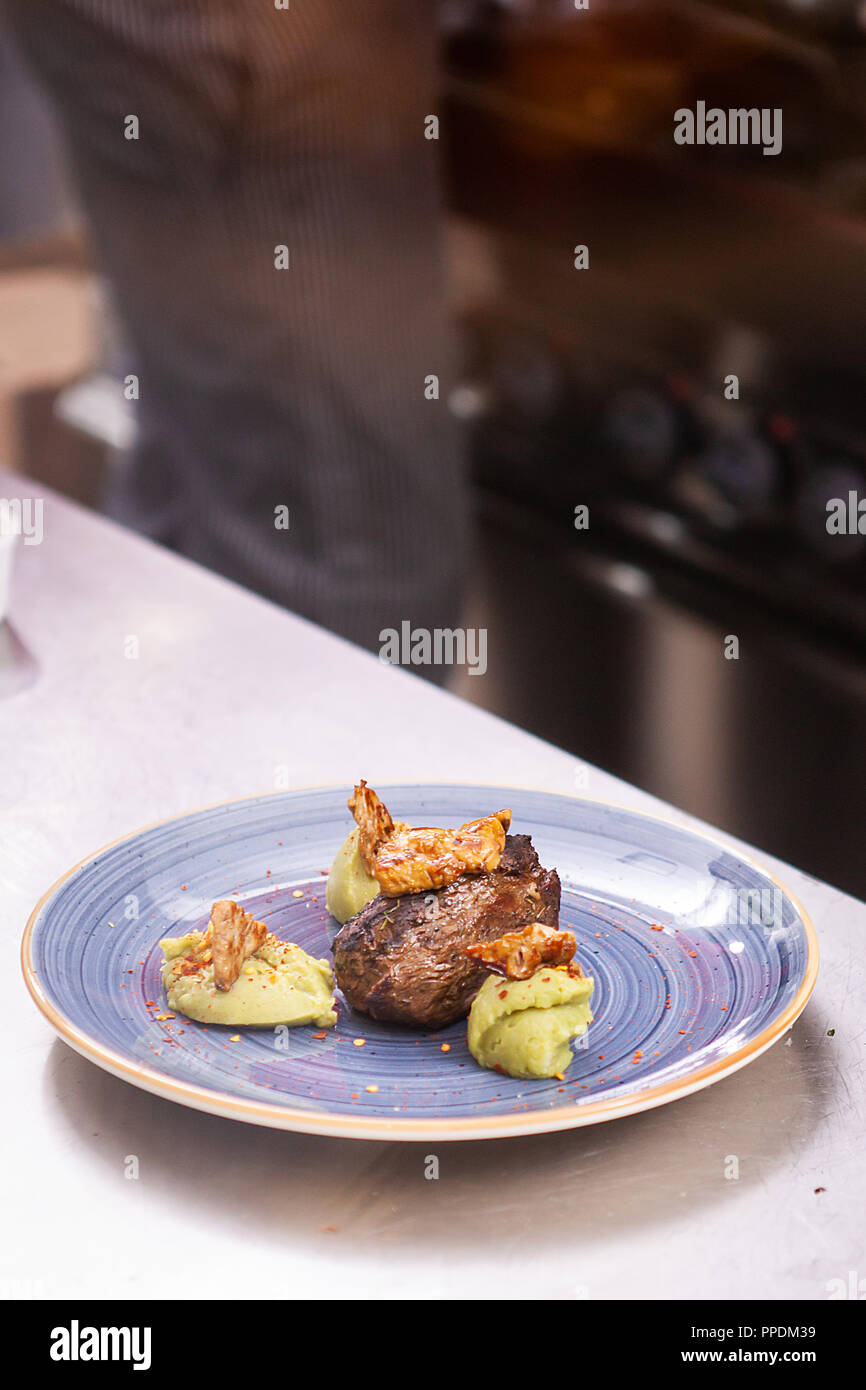 Fine dining design in restaurant kitchen,Professional cuisine Stock ...