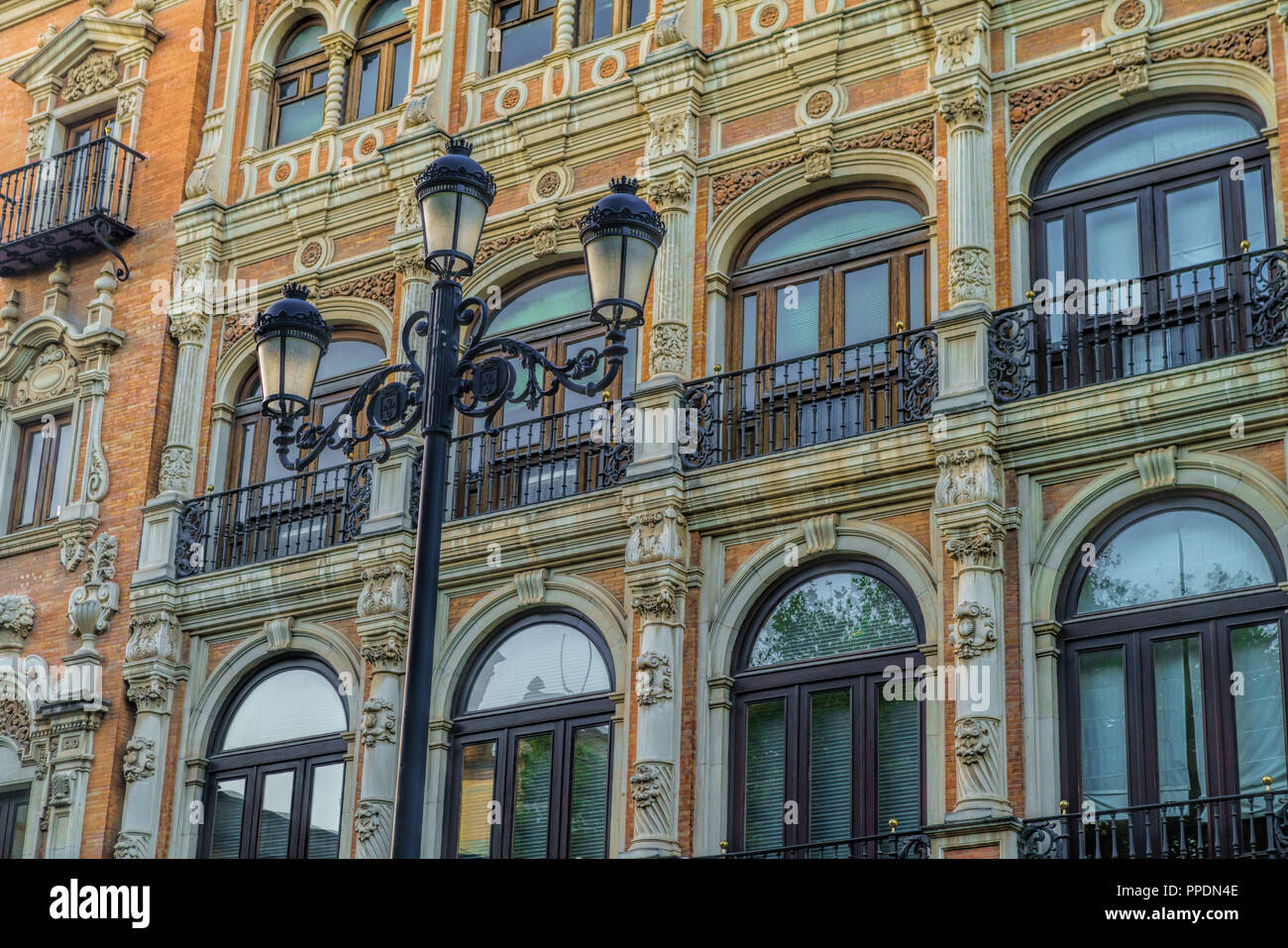 Seville, Spain . Facade of a traditional building. Andalusia, Spain ...