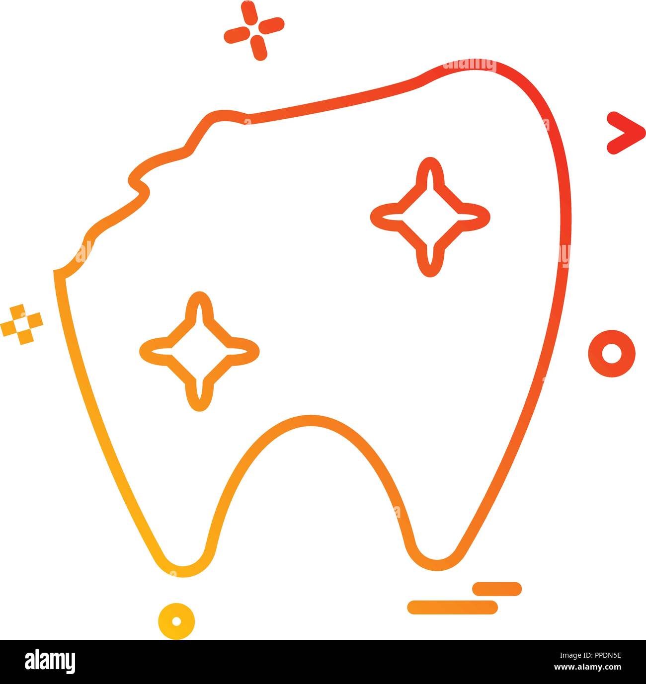 broken tooth dental treatment dentist dentistry tooth icon vector ...