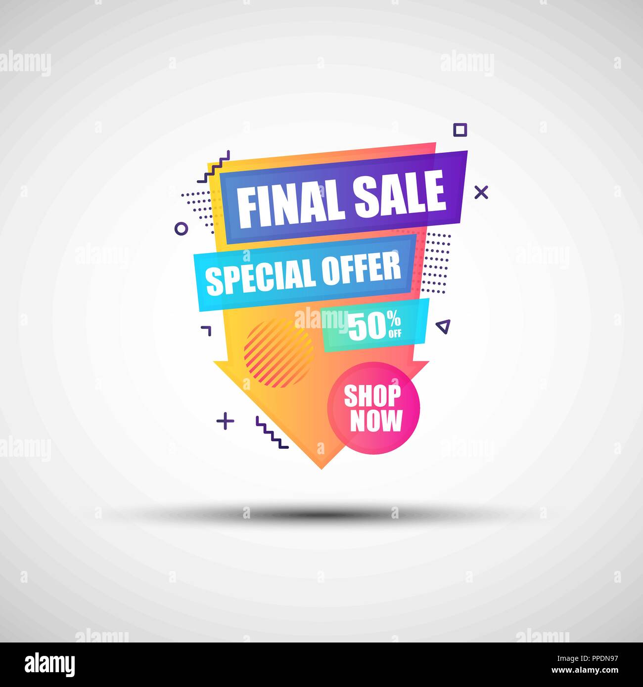 Modern geometric gradient sale banner. Special offer. Vector ...