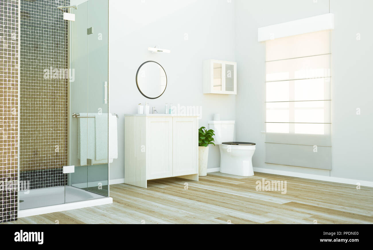 bathroom 3d rendering Stock Photo - Alamy