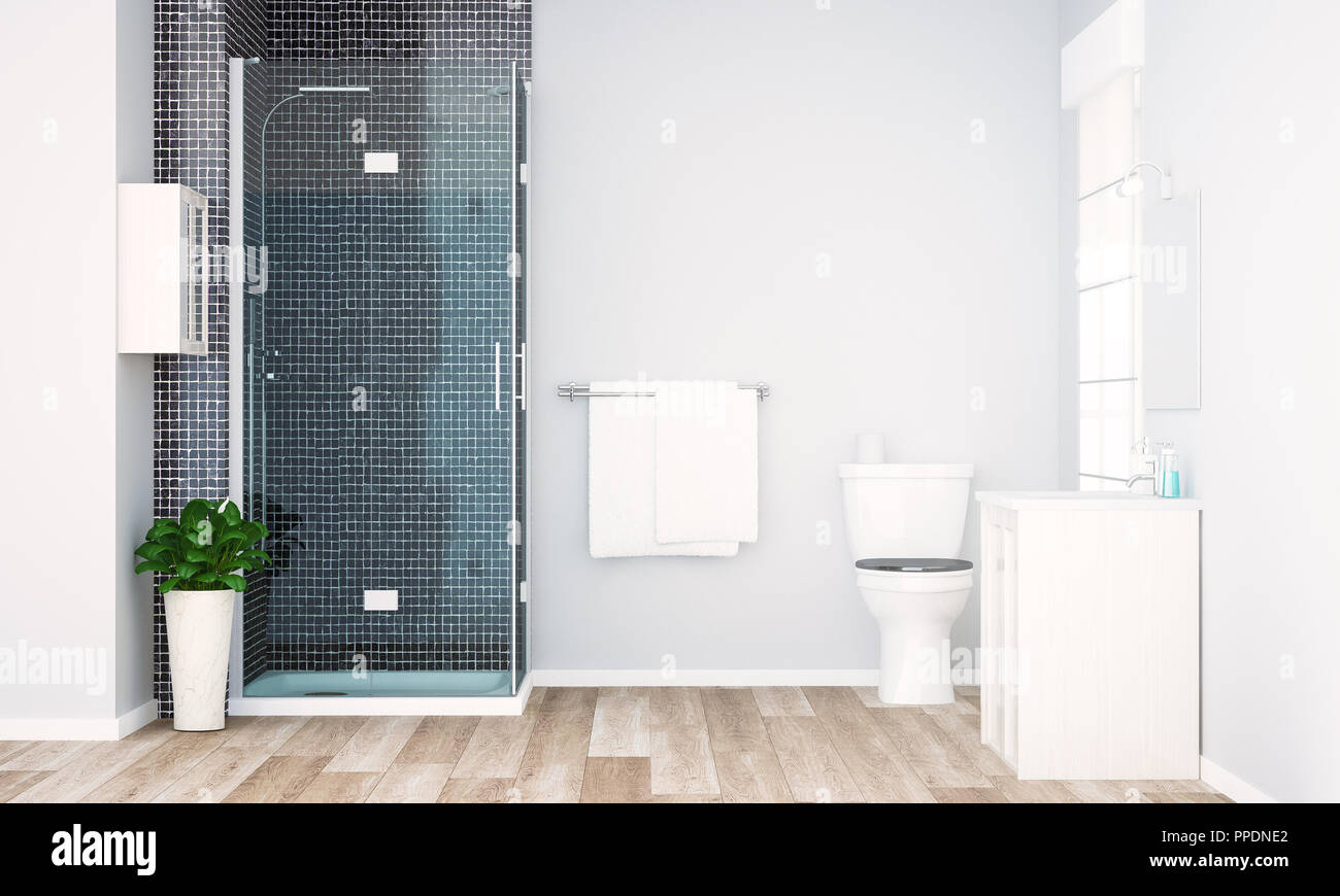 3d rendering of a bathroom Stock Photo - Alamy
