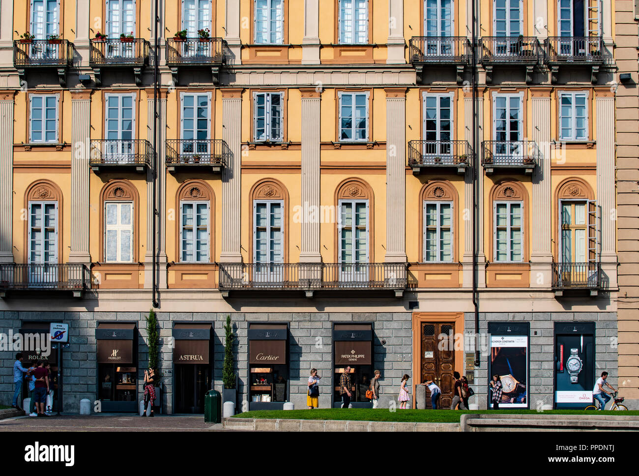 Italy Piedmont Turin Piazza Carlo Alberto Architecture Stock Photo - Alamy