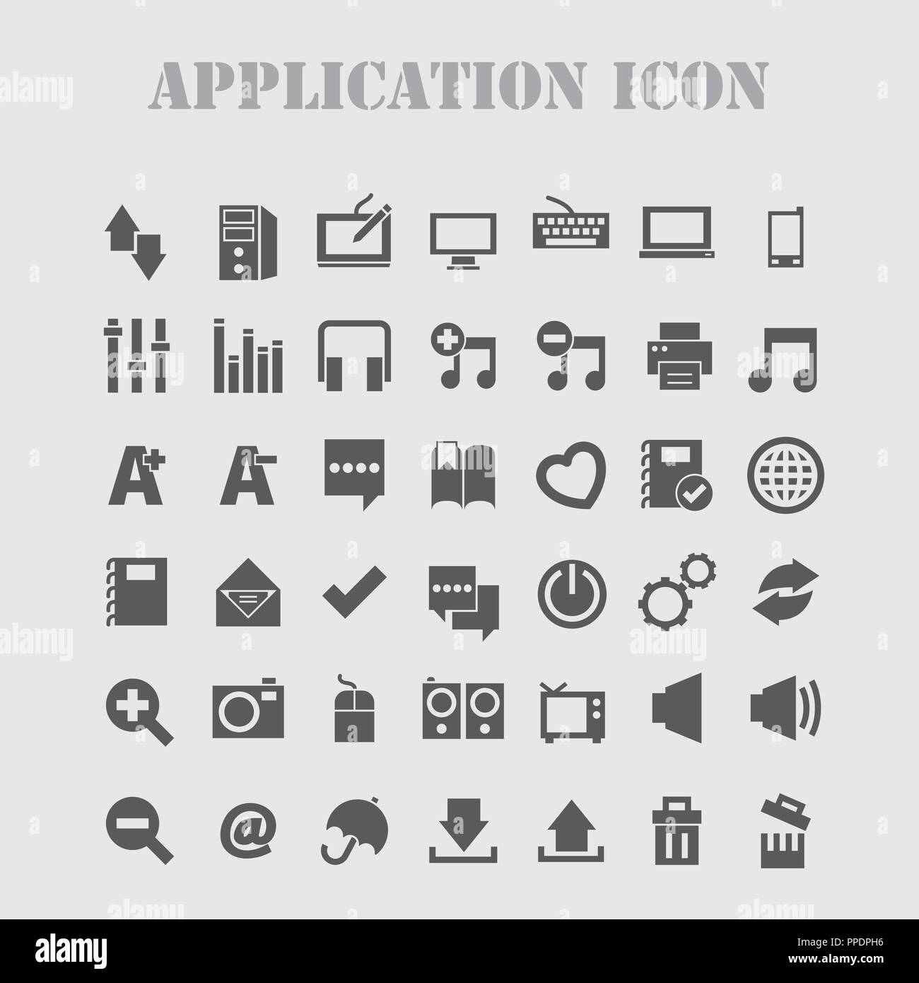 internet Icons Vector set Stock Vector Image & Art - Alamy