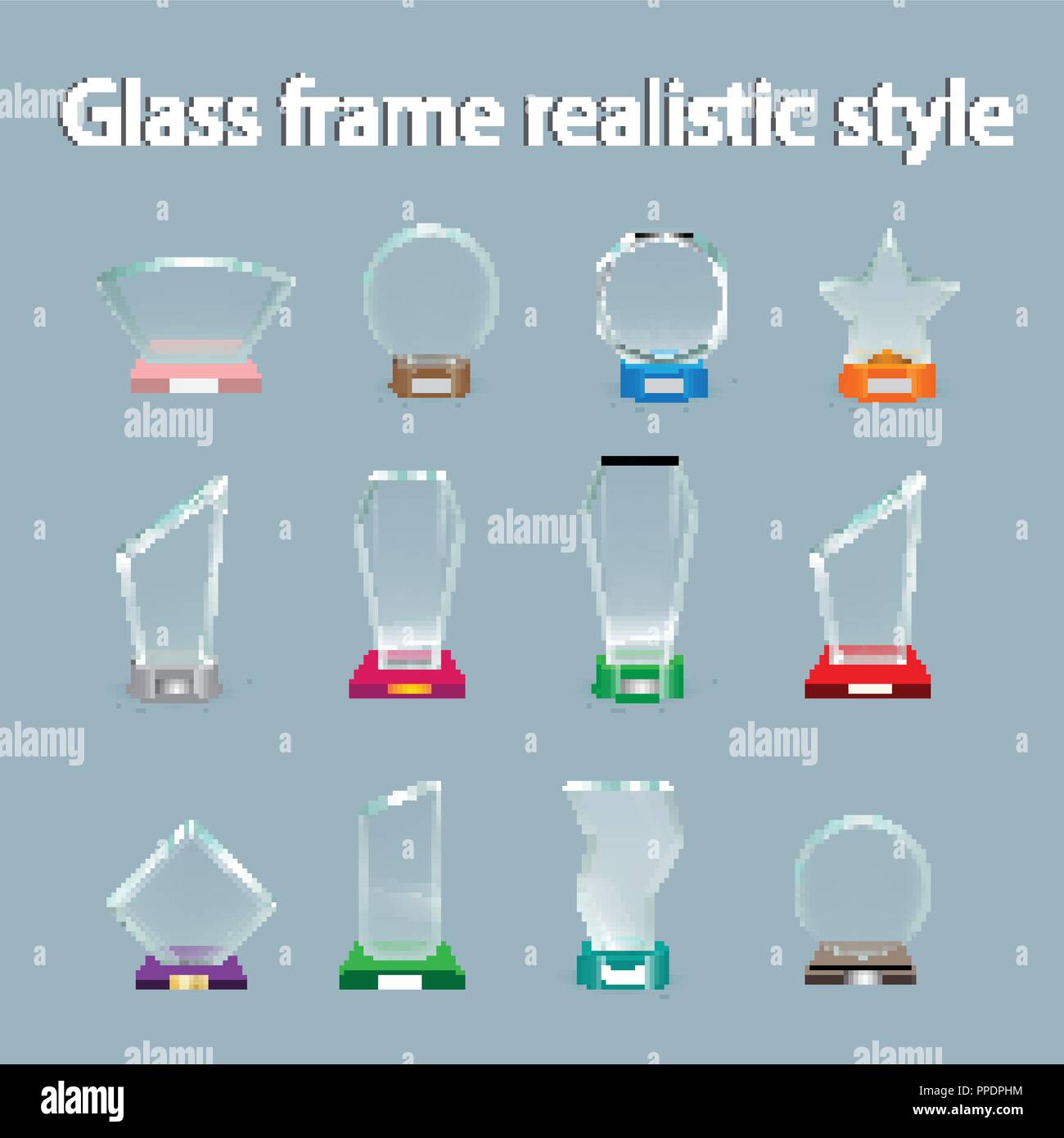 Collection vector illustration of modern glass Stock Vector Image & Art ...