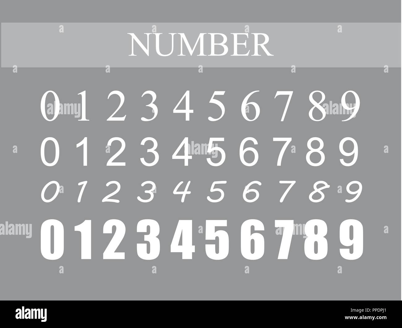 Coloring and grey Number set Stock Vector Image & Art - Alamy