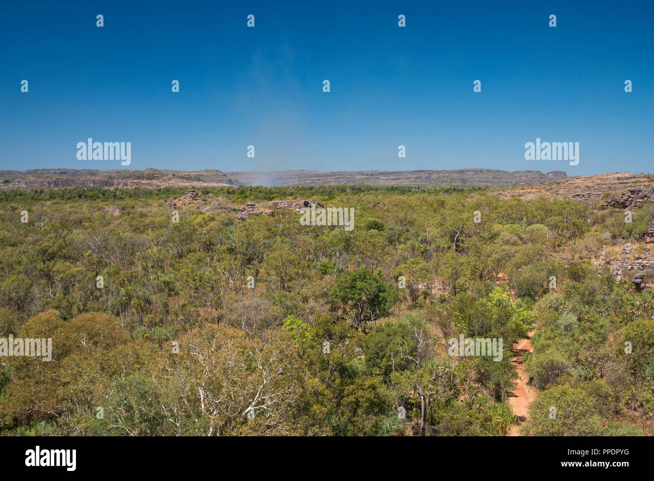View from the Ubirr Rock ,Plains in the Kakadu National Park, NT ...