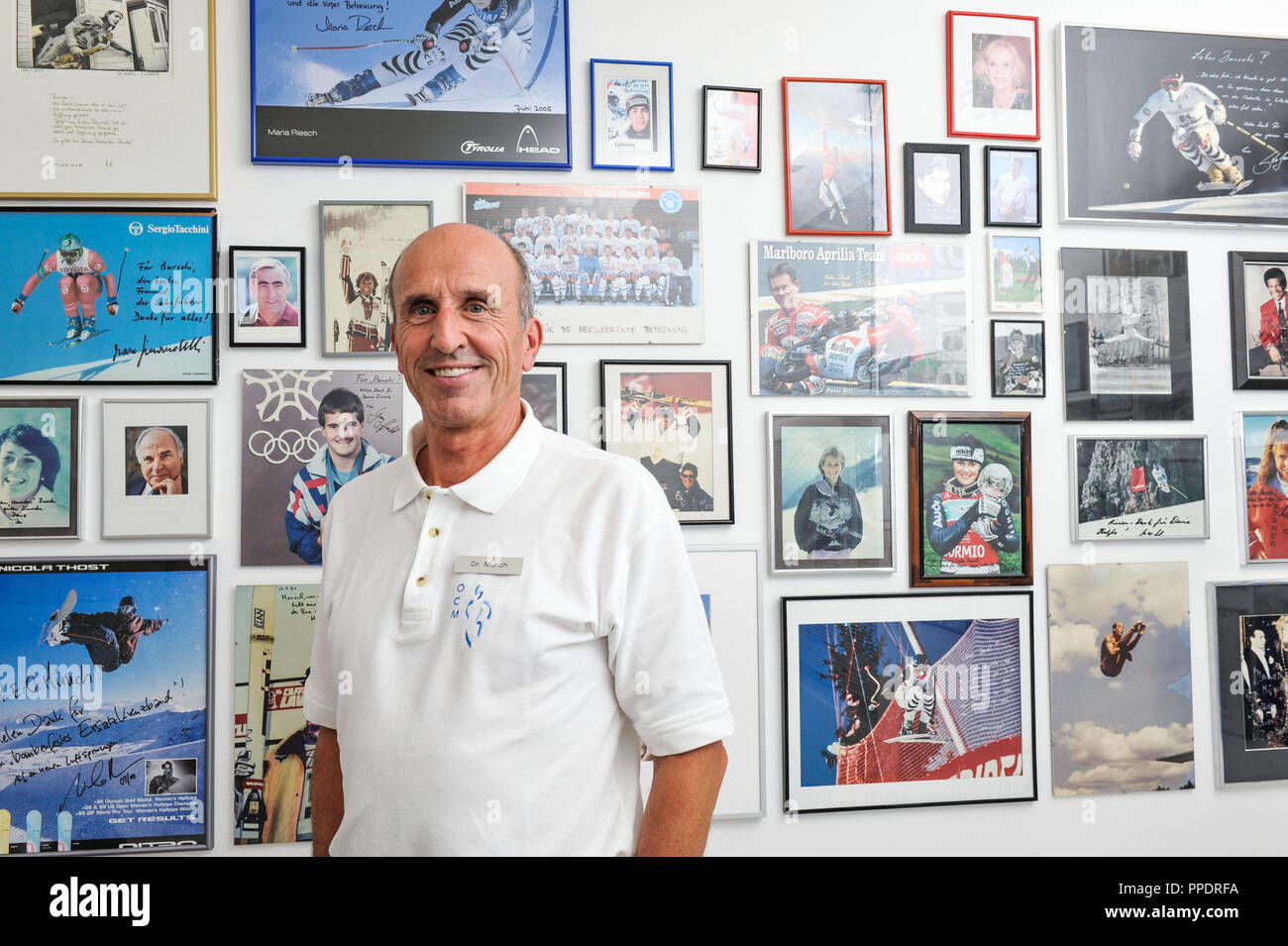 Dr. Ernst-Otto Muench, doctor of the German National Ski Team in his ...