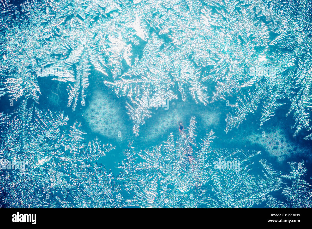 Frost on window. Nature background Stock Photo - Alamy