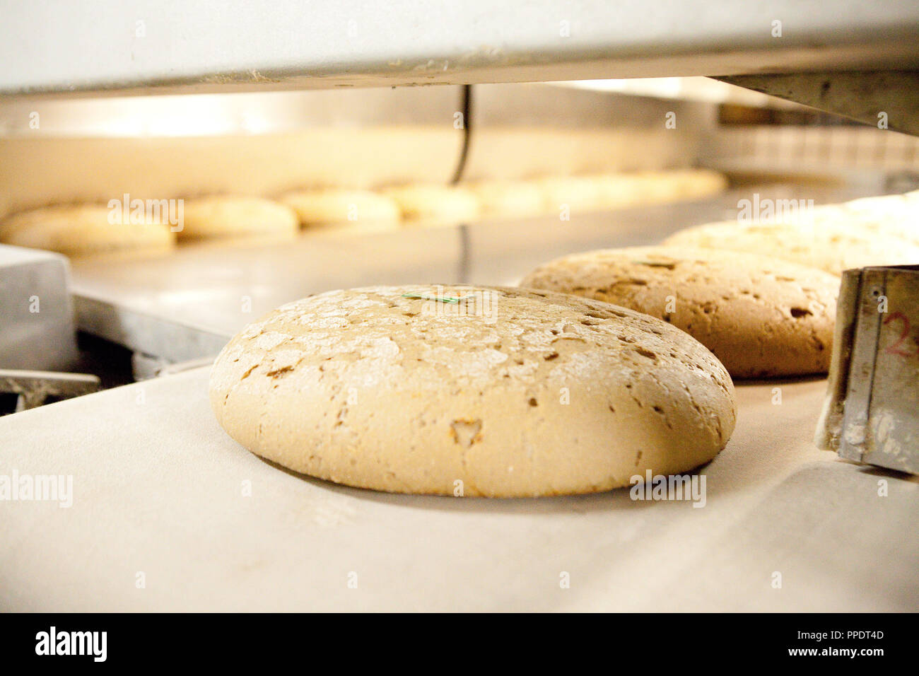 Bread making in the bakery of the Munich Hofpfisterei, the picture ...