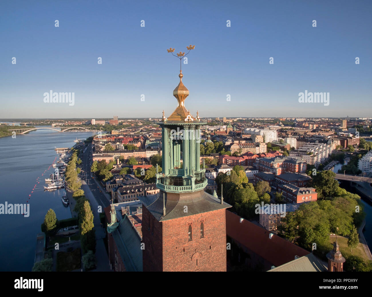 Stockholm skyline sunrise aerial view hi-res stock photography and ...