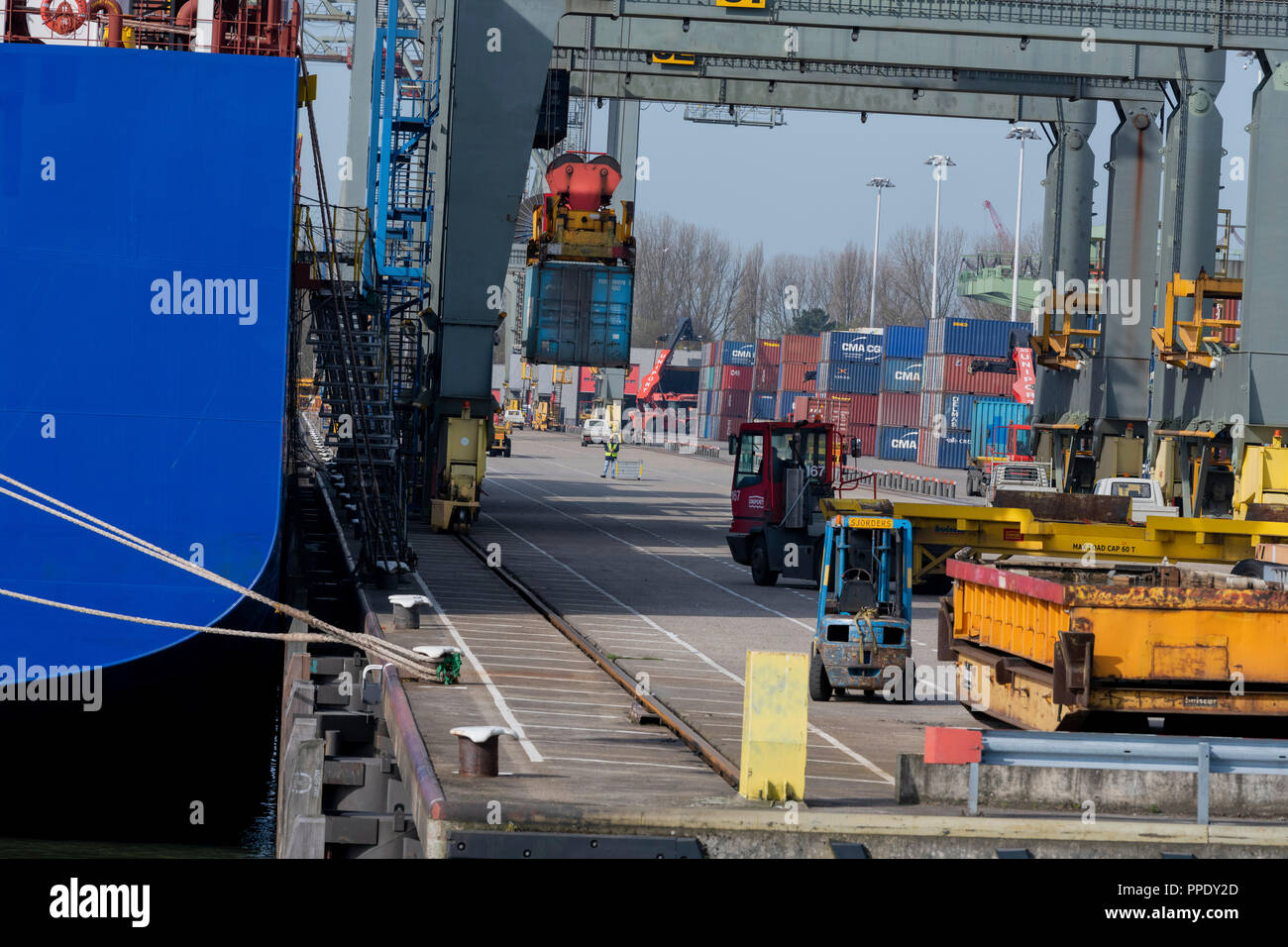 The Netherlands - Rotterdam Harbour - Maritime transportation - Cargo ...
