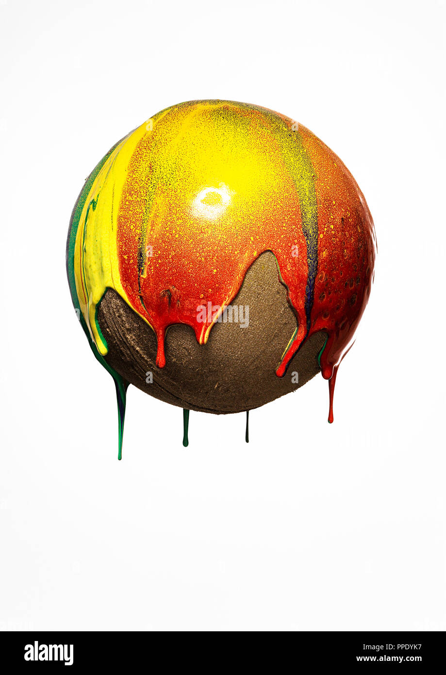 ball covered in paint Stock Photo - Alamy