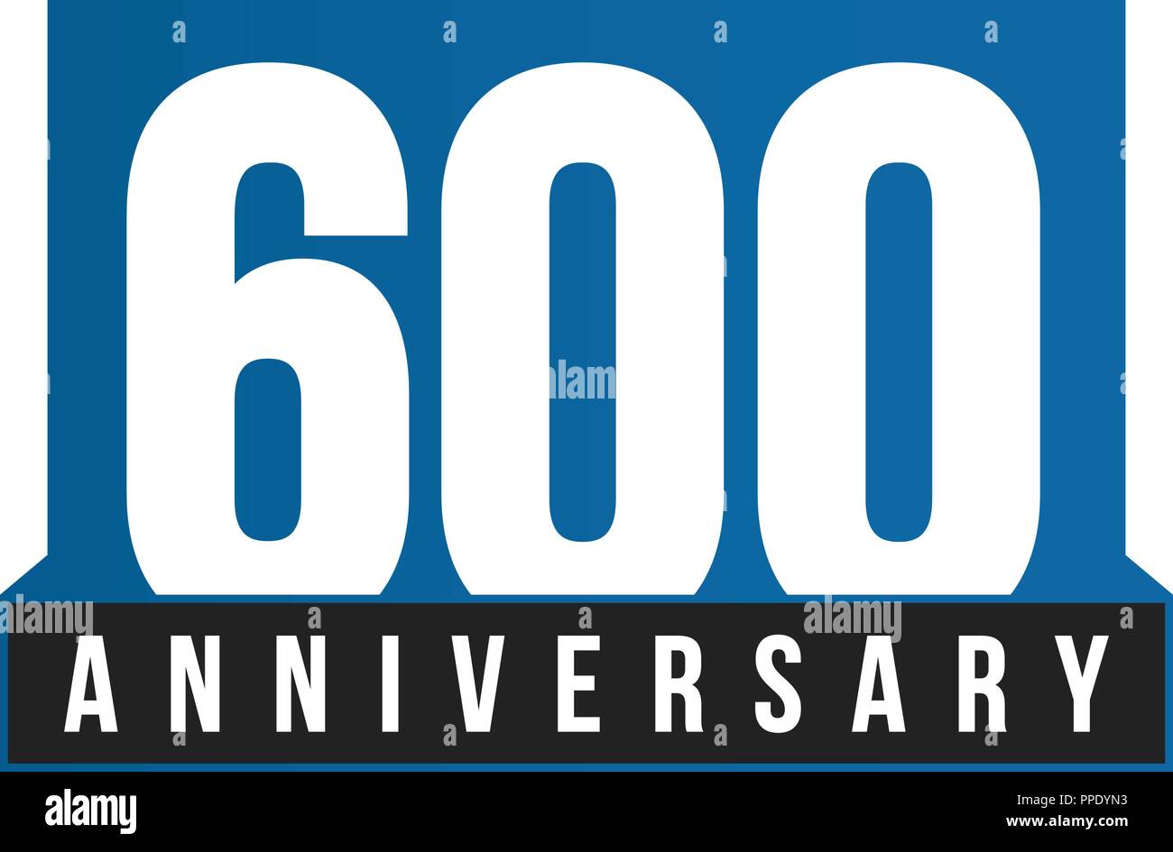 600th Anniversary vector icon. Birthday logo template. Greeting card ...