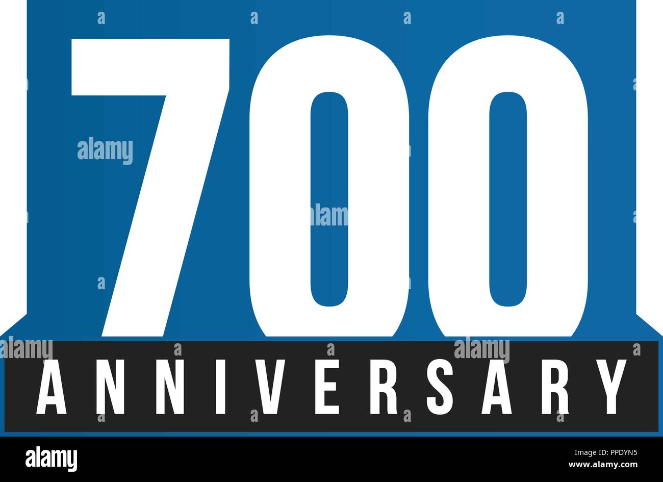 700th Anniversary vector icon. Birthday logo template. Greeting card ...