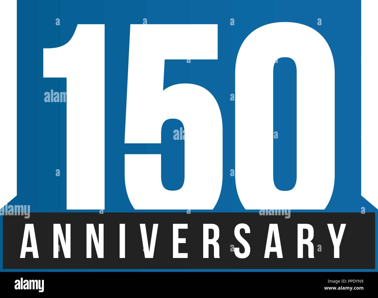 150th Anniversary vector icon. Birthday logo template. Greeting card ...