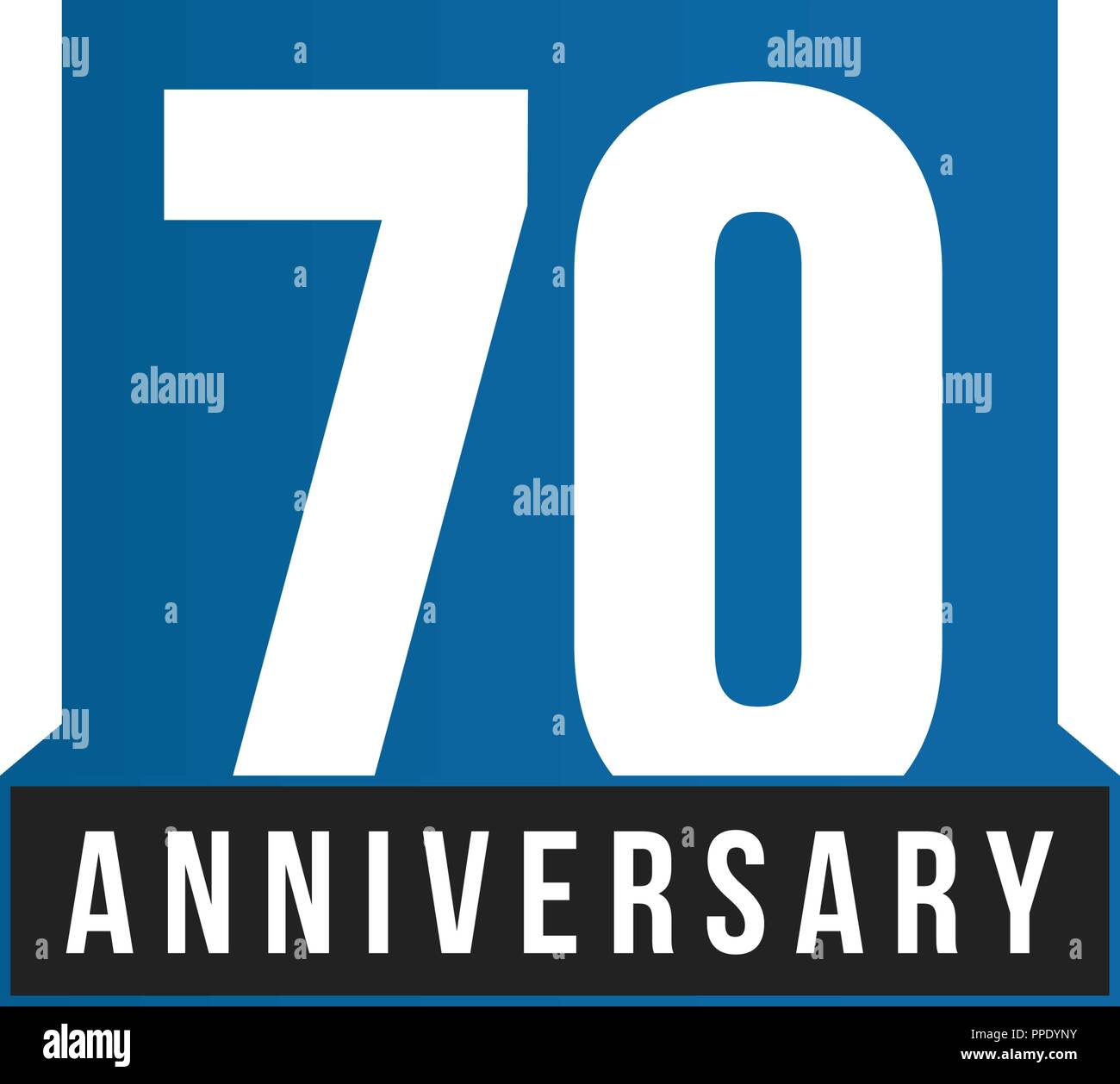 70th Anniversary vector icon. Birthday logo template. Greeting card ...