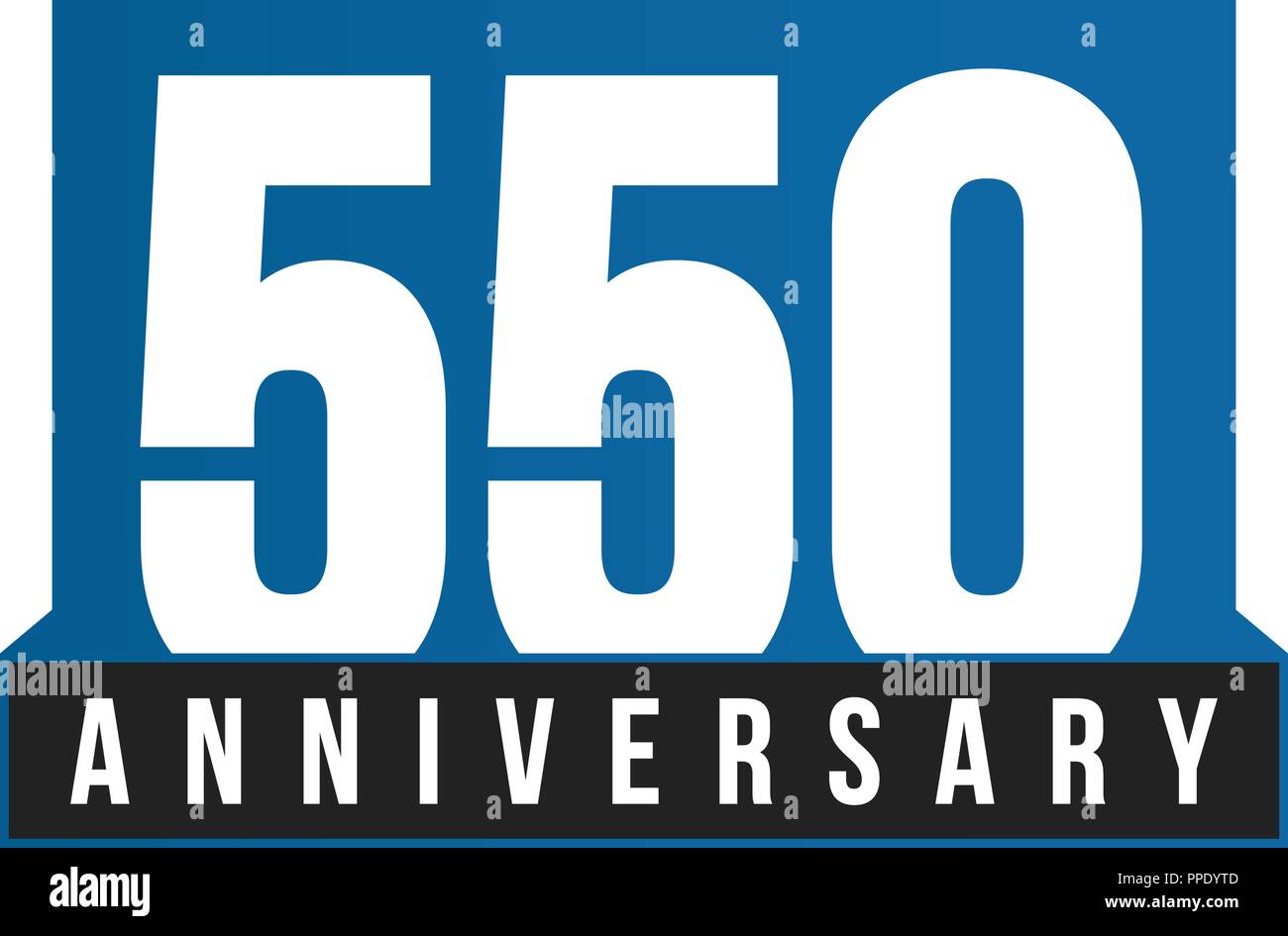550th Anniversary vector icon. Birthday logo template. Greeting card ...