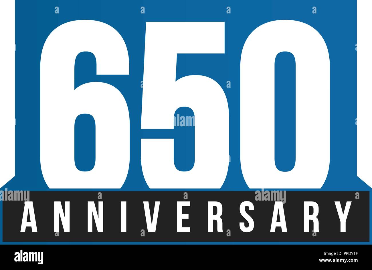 650th Anniversary vector icon. Birthday logo template. Greeting card ...