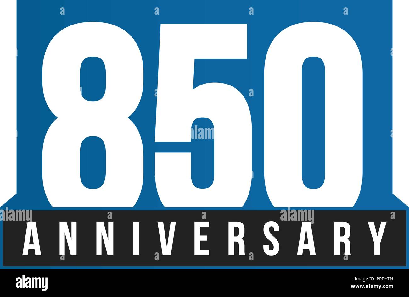 850th Anniversary vector icon. Birthday logo template. Greeting card ...