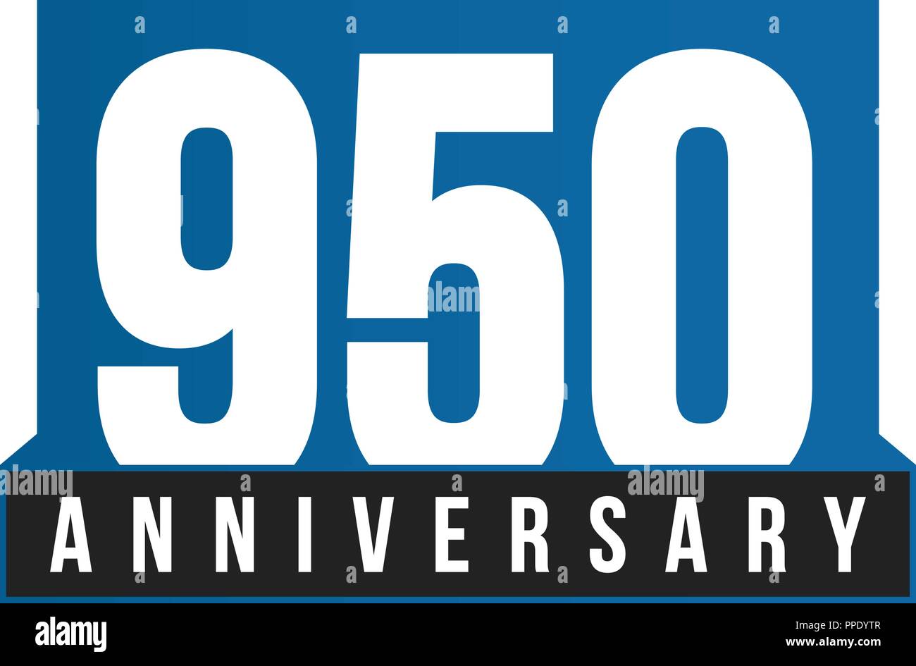 950th Anniversary vector icon. Birthday logo template. Greeting card ...