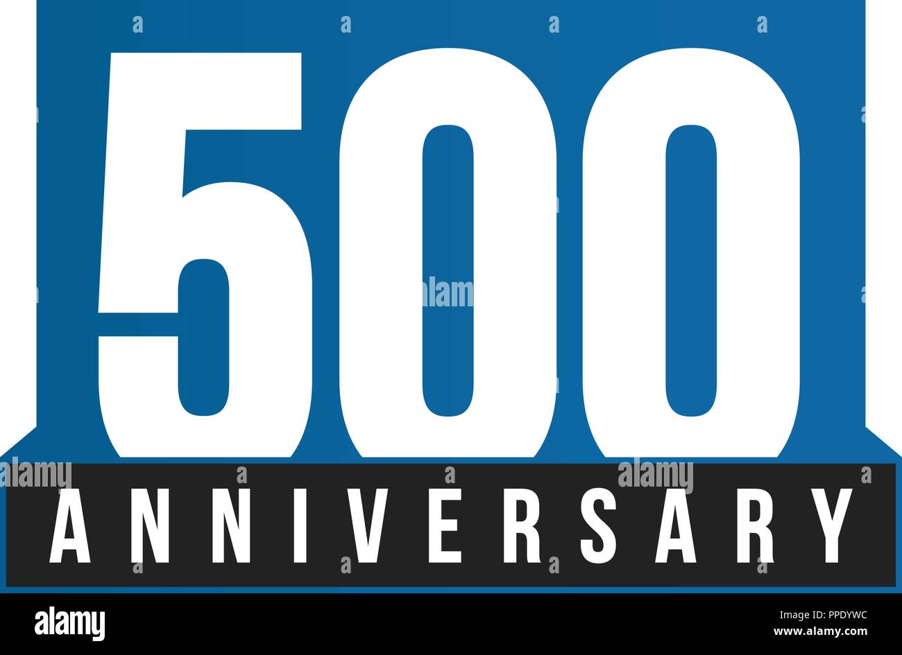 500th Anniversary vector icon. Birthday logo template. Greeting card ...