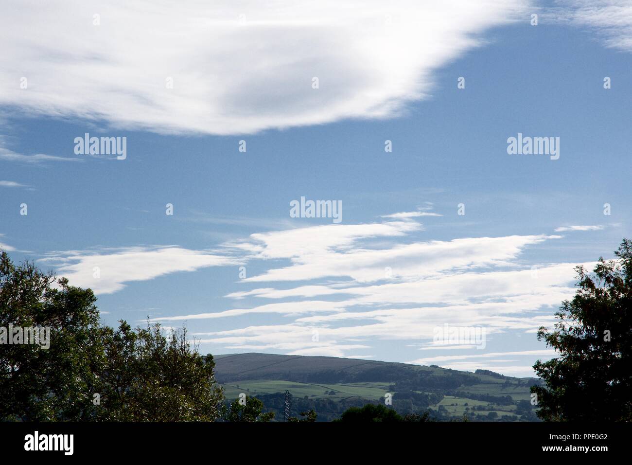 Cloud formation over New Mills, Derbyshire Stock Photo - Alamy