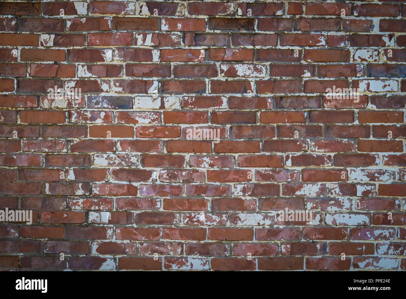 Red old worn brick wall texture background. Vintage effect Stock Photo - Alamy