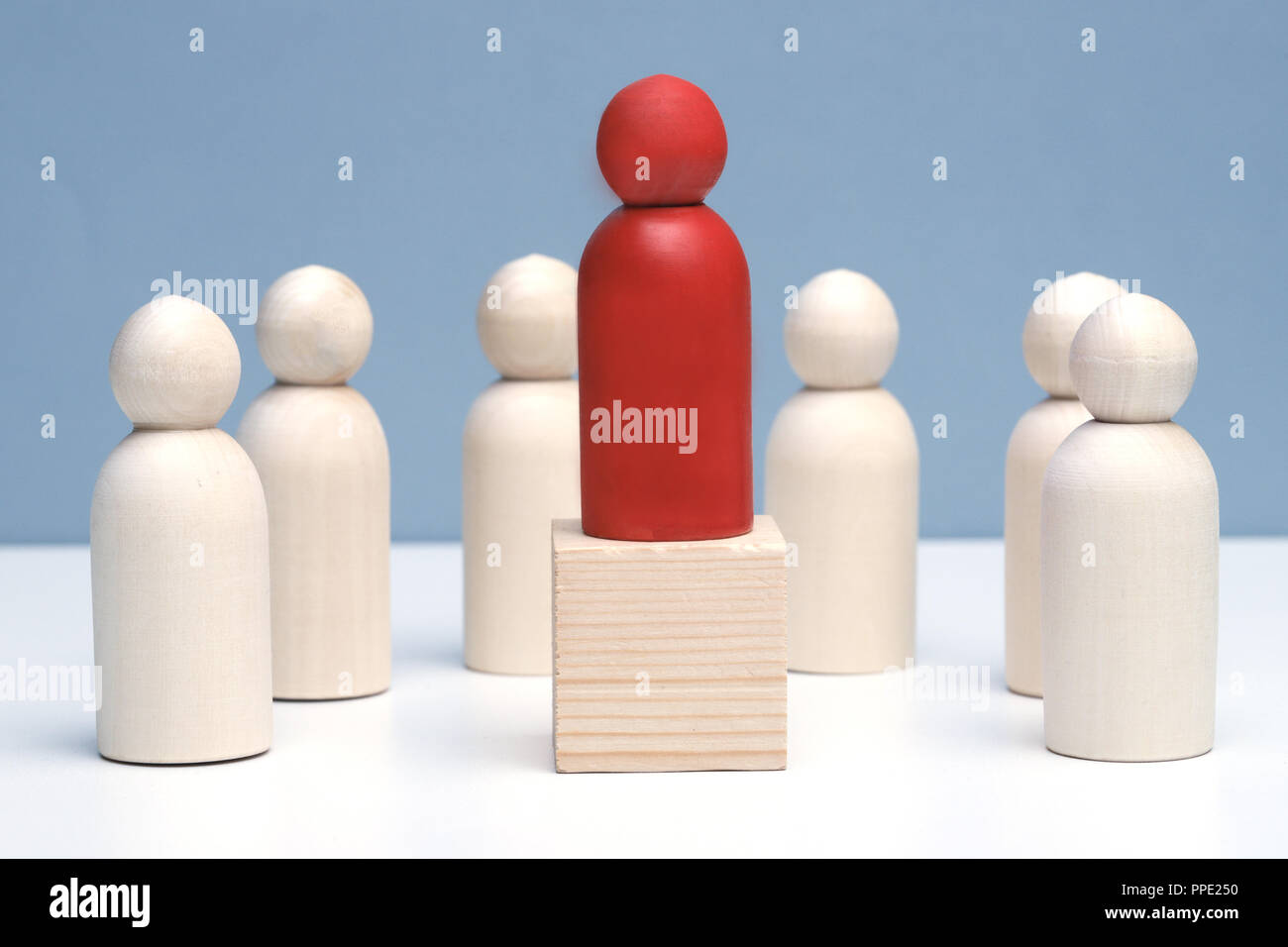 A men stands on the podium and broadcasts his thoughts and ideas to ...