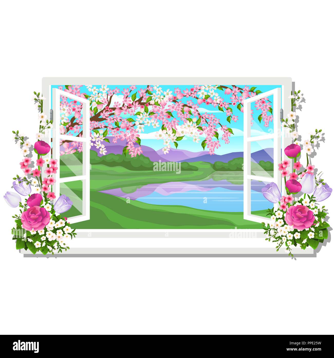 Cartoon window hi-res stock photography and images - Alamy