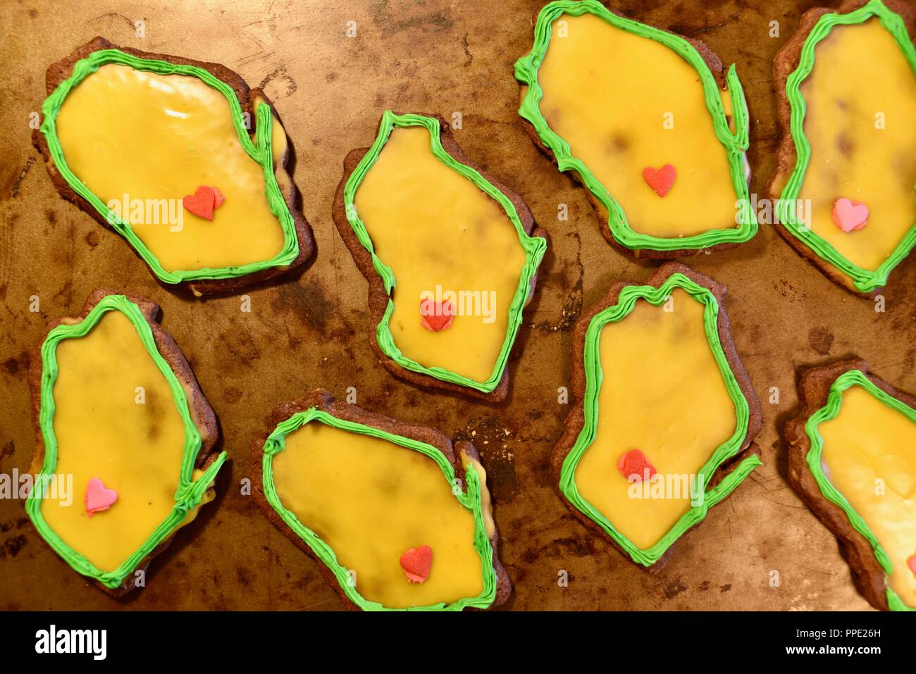 Homemade, home baked and hand decorated, cut out, On Wisconsin sugar ...