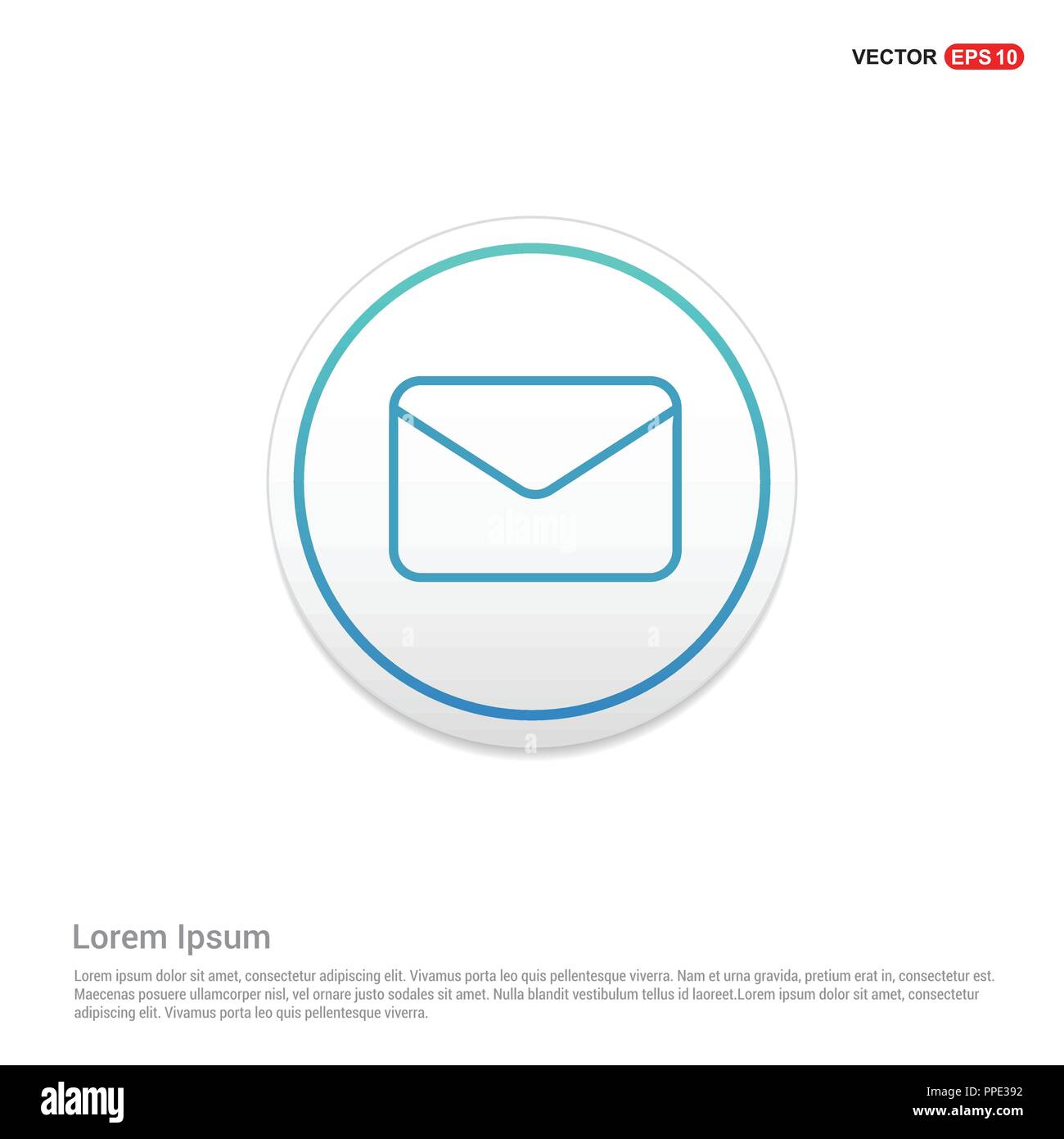 Send Mail icon Hexa White Background icon template - Free vector icon ...