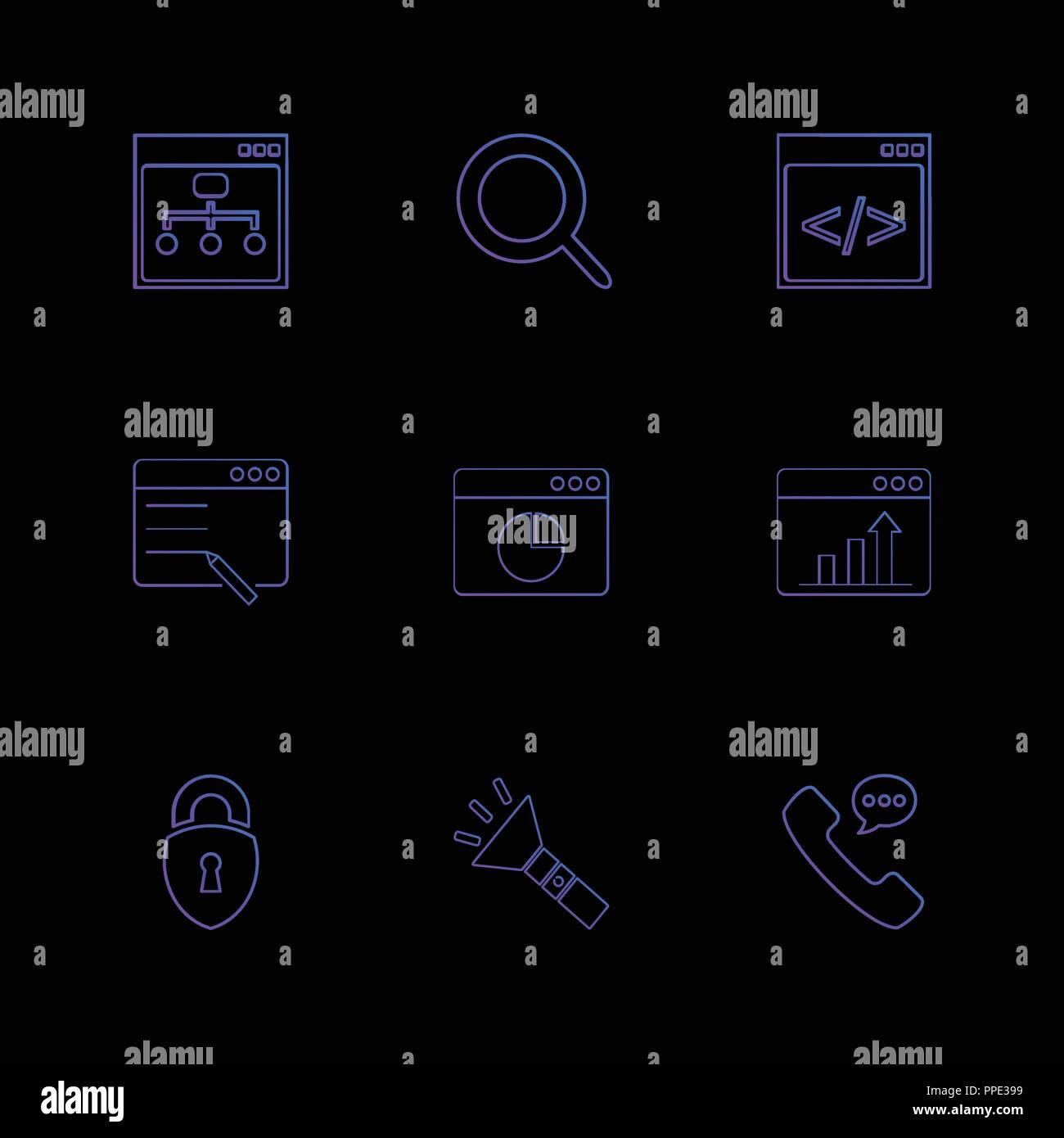 torch , lock , phone , call , windows , ui , layout , web , user ...