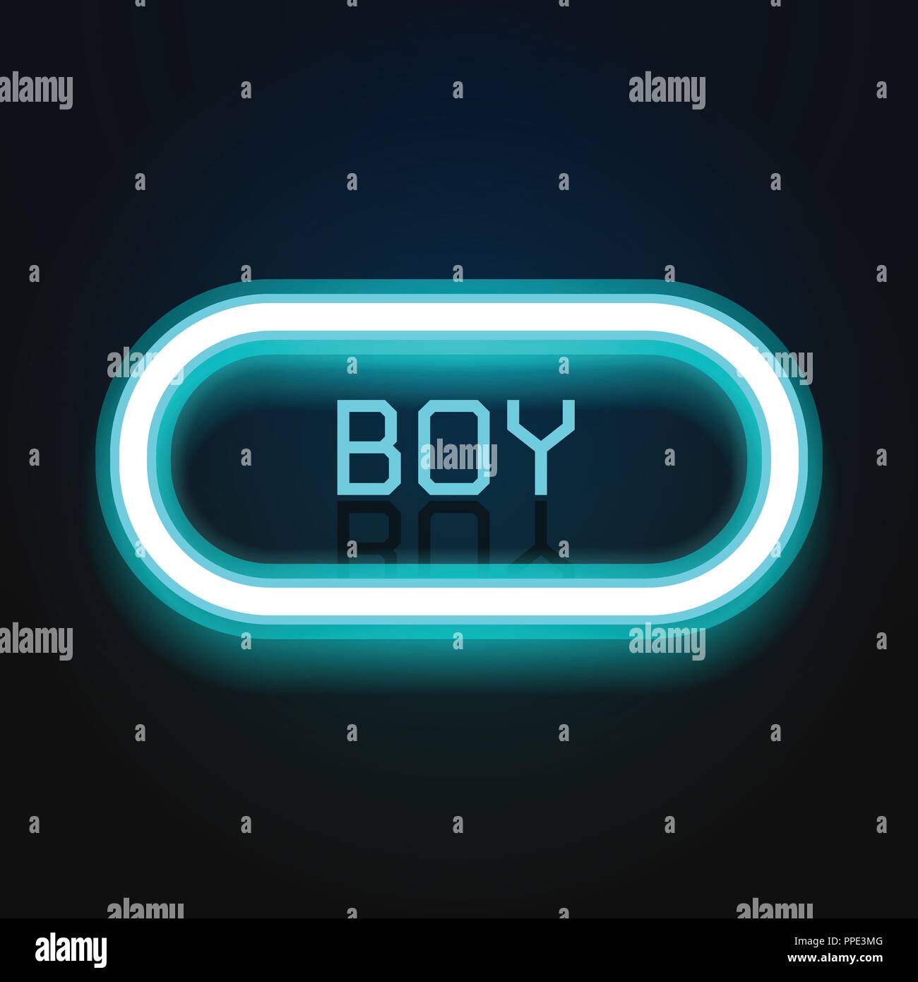 Create neon light boy letter background, stock vector Stock Vector ...