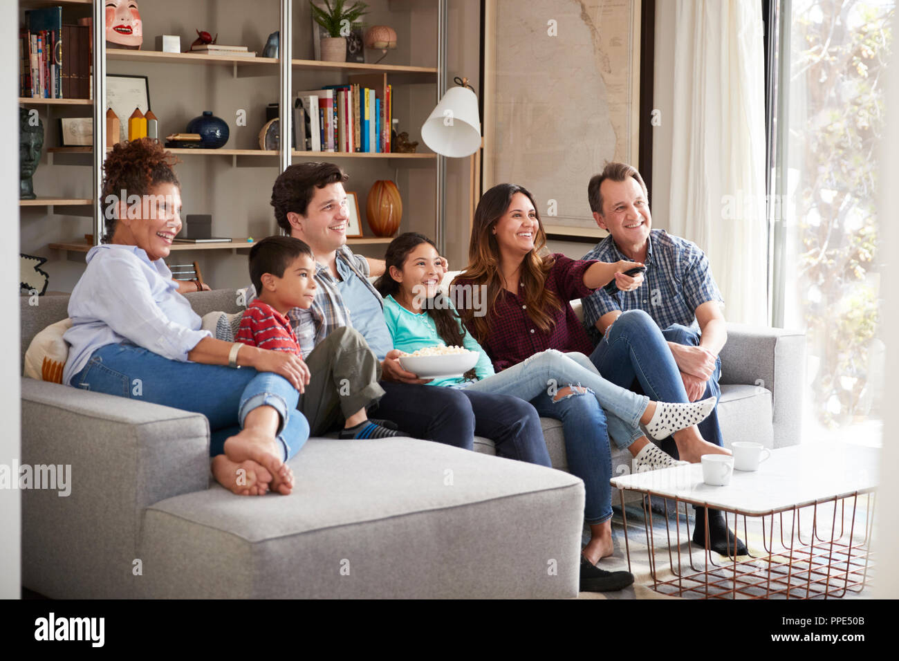 Family Relaxing At Home