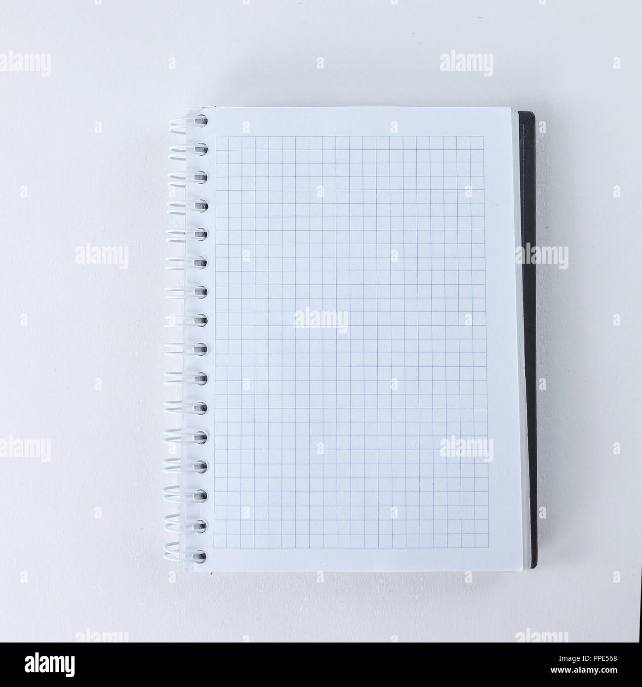 blank sheet of notebook isolated on a white background.photo wit Stock ...